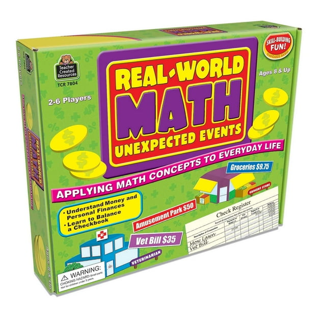 Teacher Created Resources Real World Math Game, 2 - 6 Player, 8+ Years ...