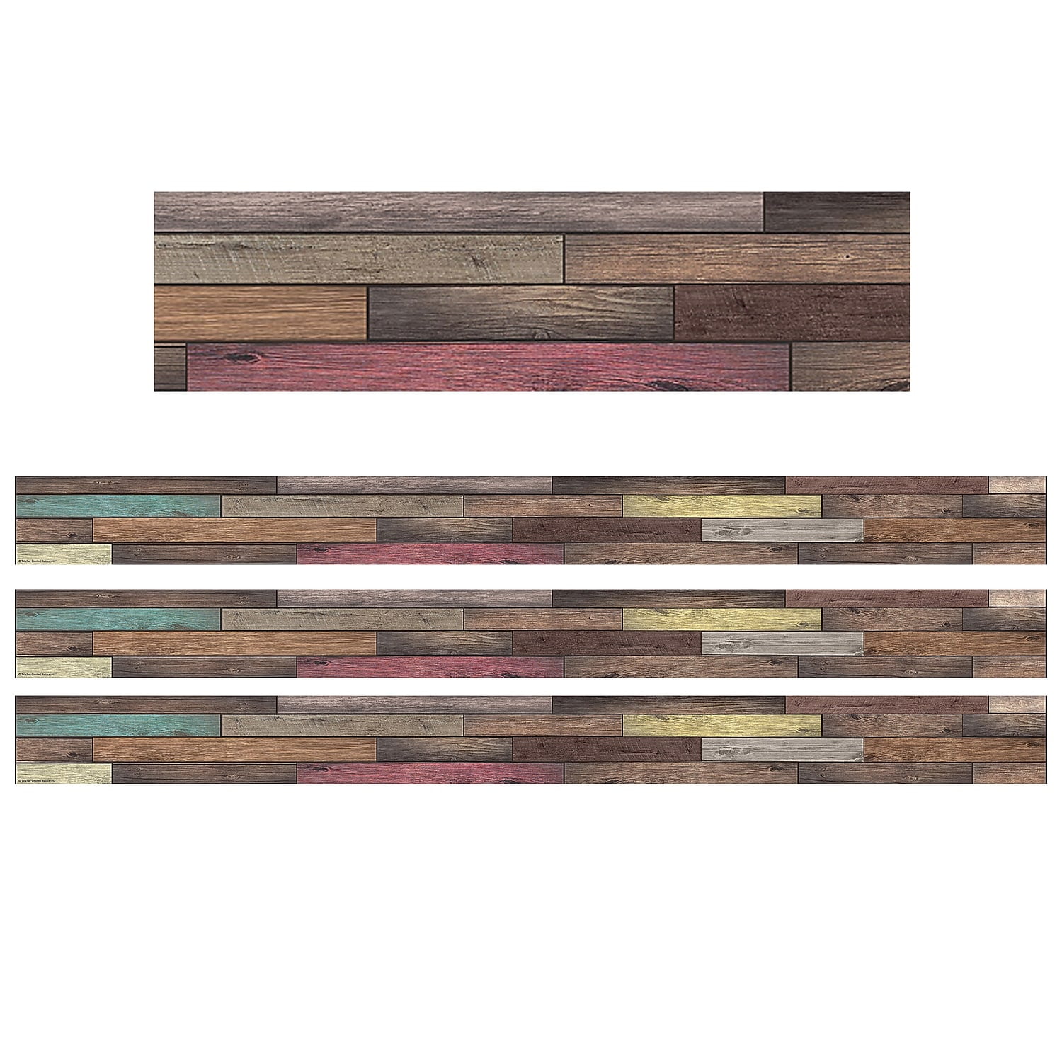 Teacher Created Resources Reclaimed Wood Design Straight Rolled Border ...