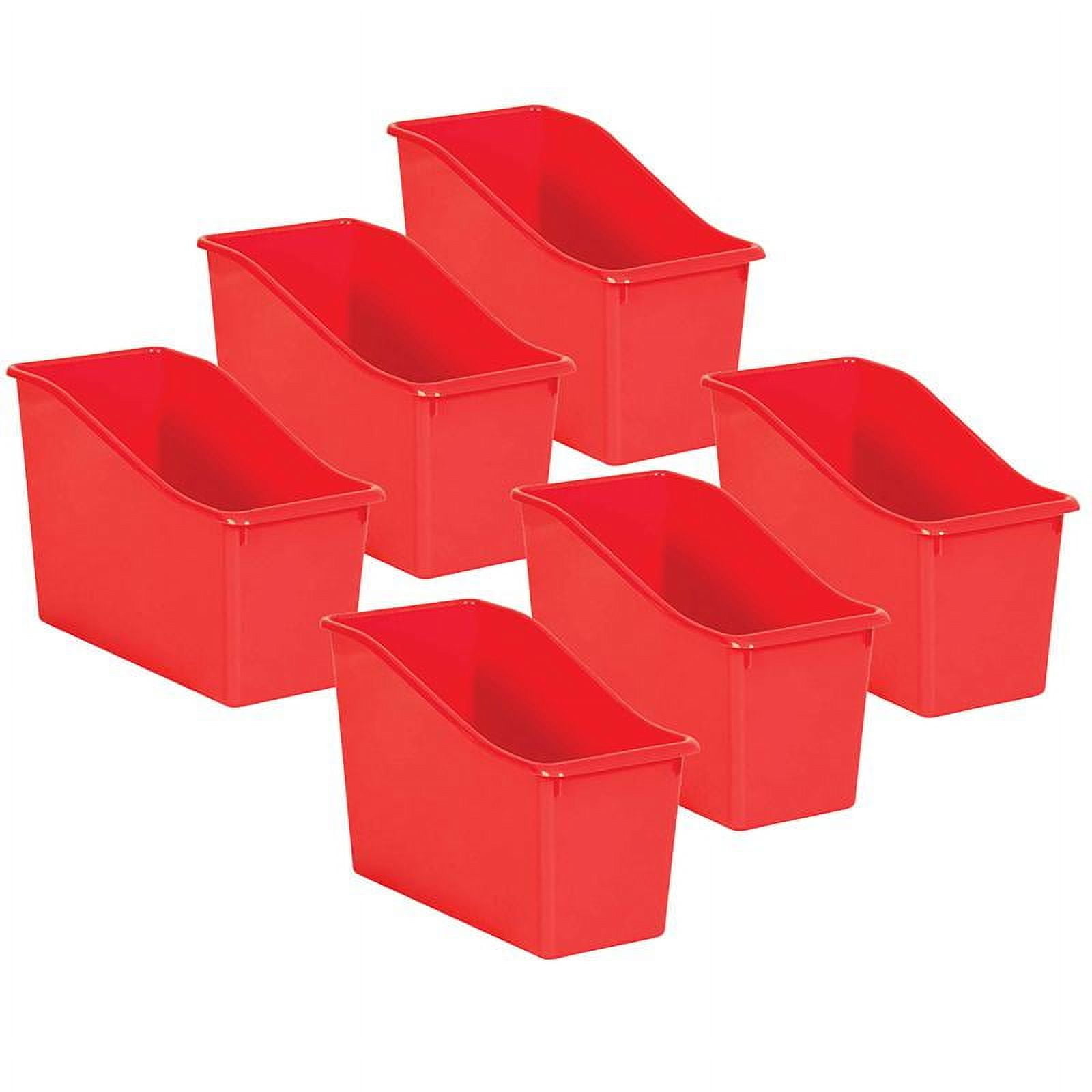 Teacher Created Resources Red Plastic Book Bin, Pack of 6 - Walmart.com