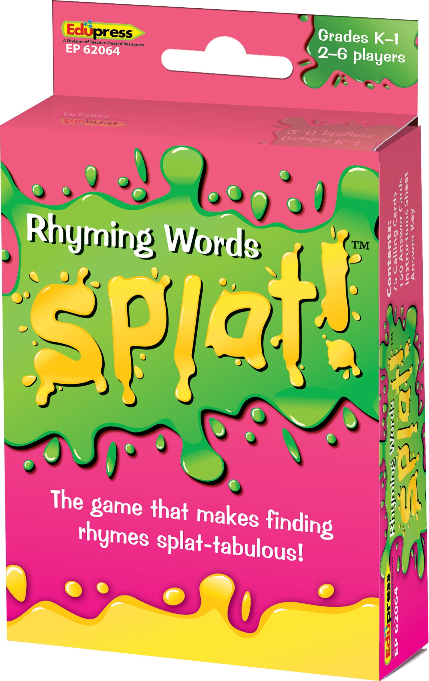 Teacher Created Resources Rhyming RRF12 Words Splat Game - Walmart.com