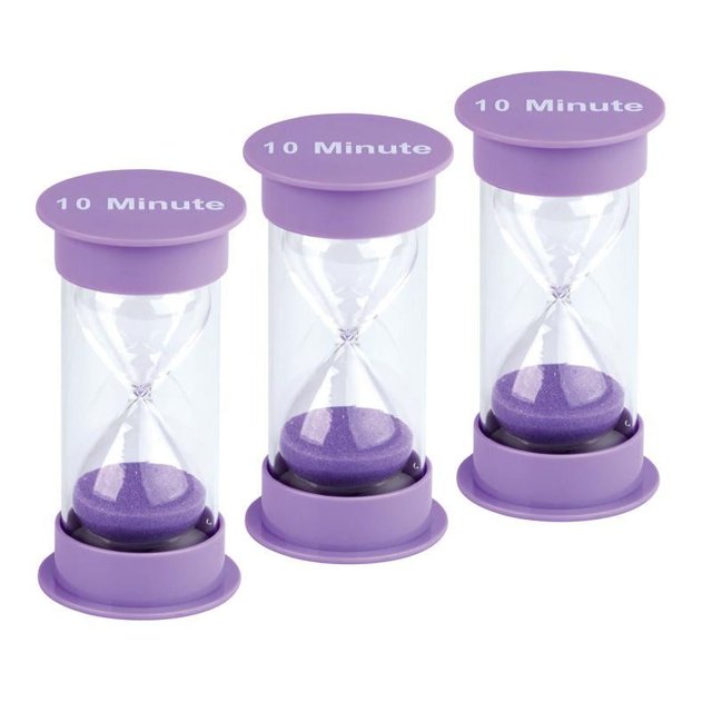 Teacher Created Resources Sand Timer, Medium, 10 Minute, Pack of 3 - Walmart.com