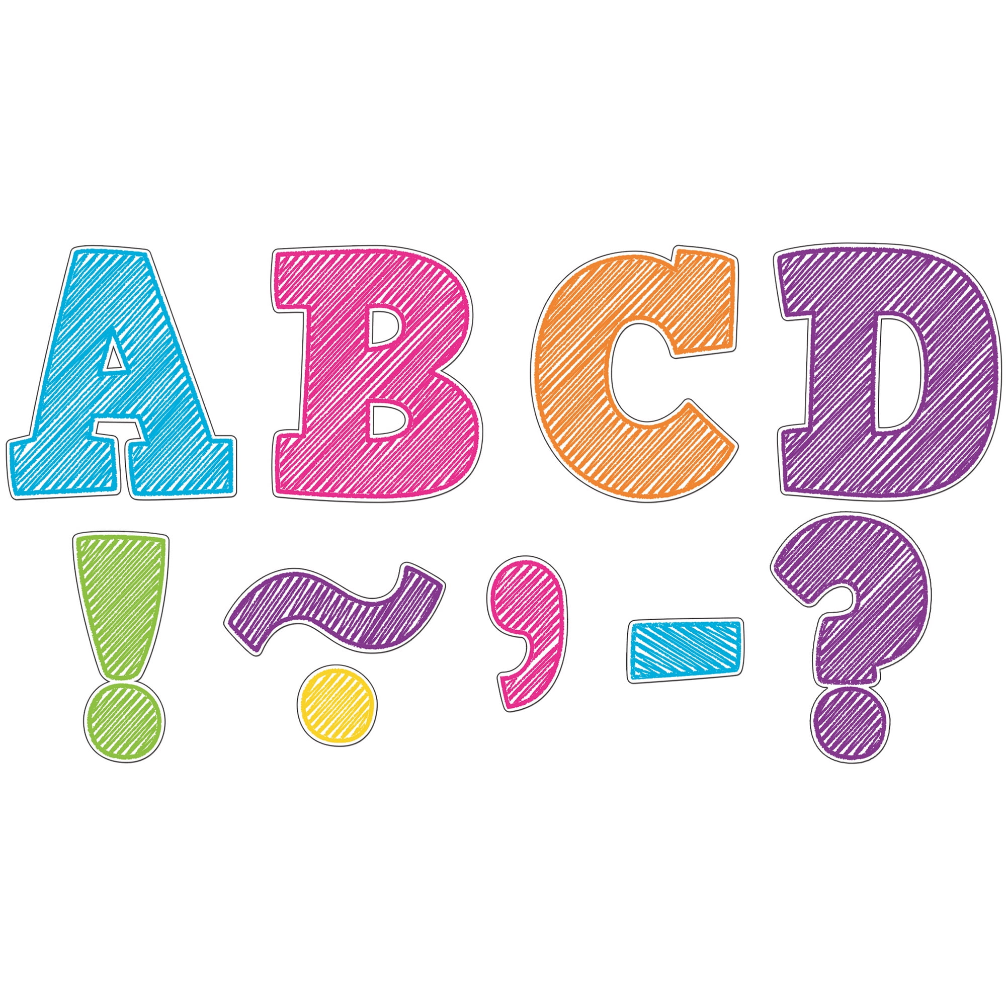 Teacher Created Resources Scribble Bold Block 3-Inch Magnetic Letters ...