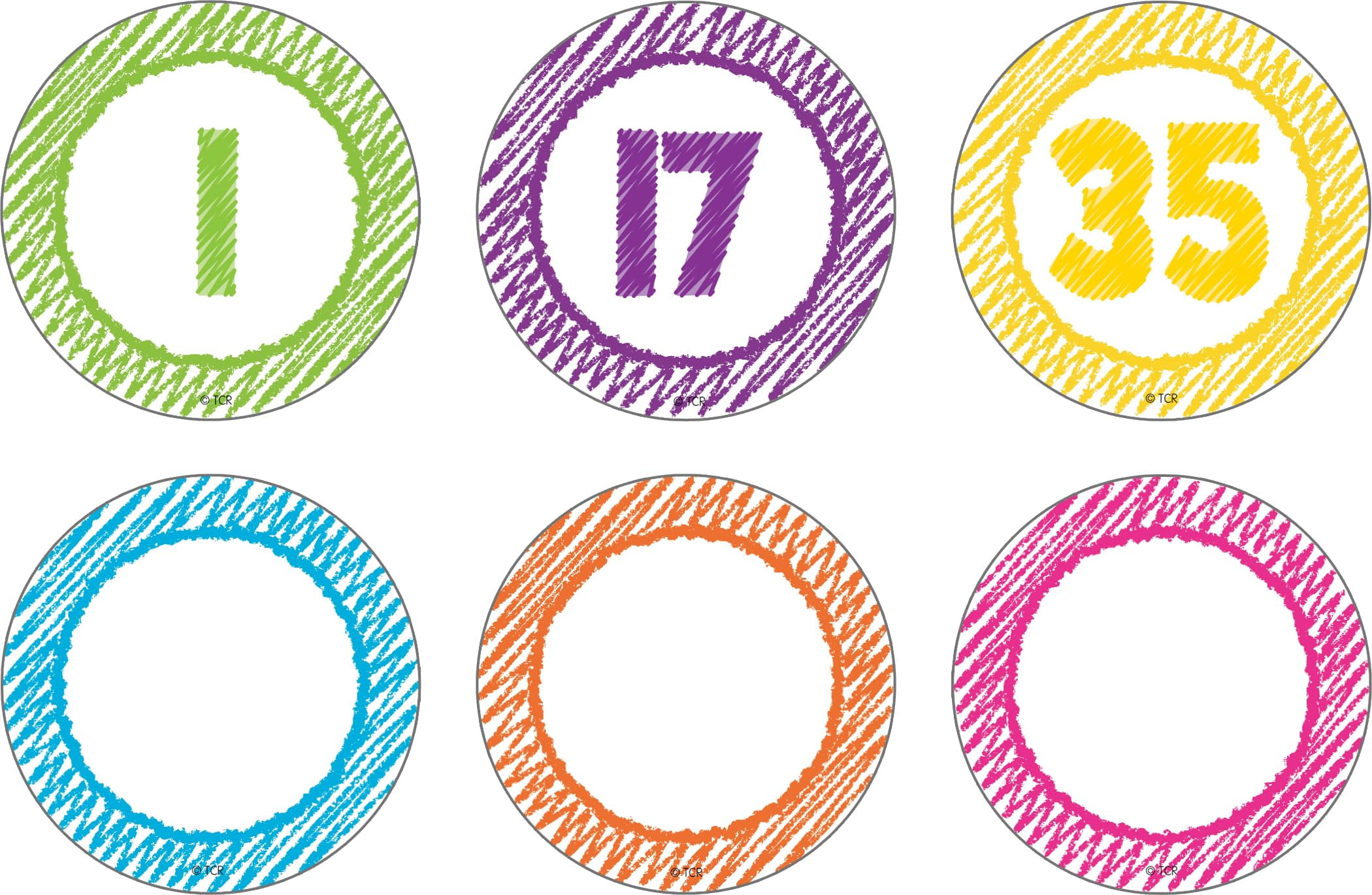 Teacher Created Resources Scribble Numbers Magnetic Accents - Walmart.com
