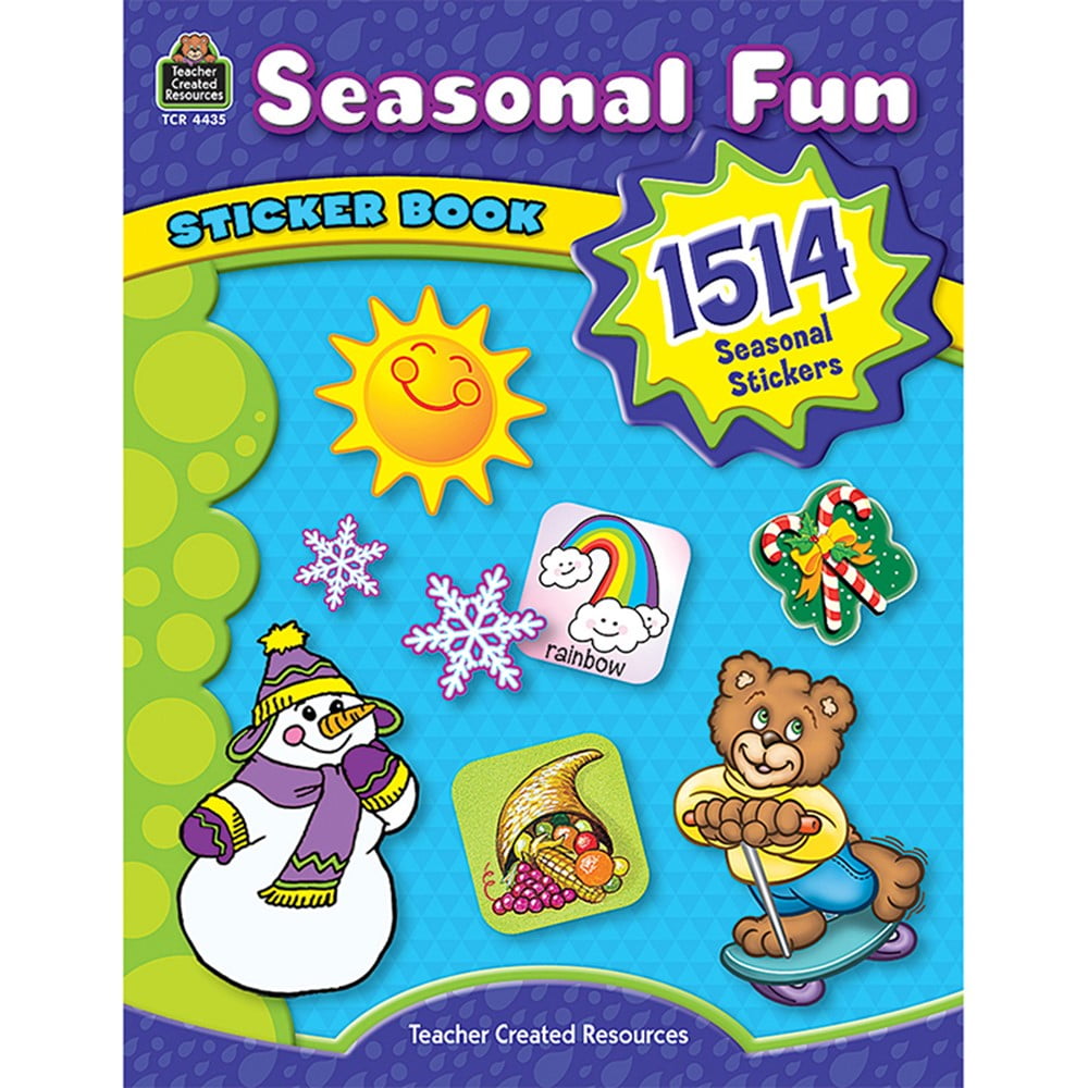TCR4435 - Seasonal Fun Sticker Book, Pack of 1514 by Teacher Created ...
