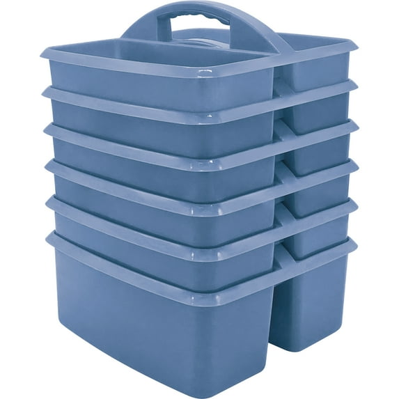 Teacher Created Resources Slate Blue Plastic Storage Caddy, Pack of 6 ...