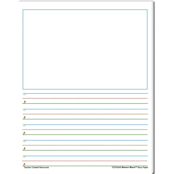 Teacher Created Resources Smart Start 1-2 Writing Paper: 360 Sheets ...