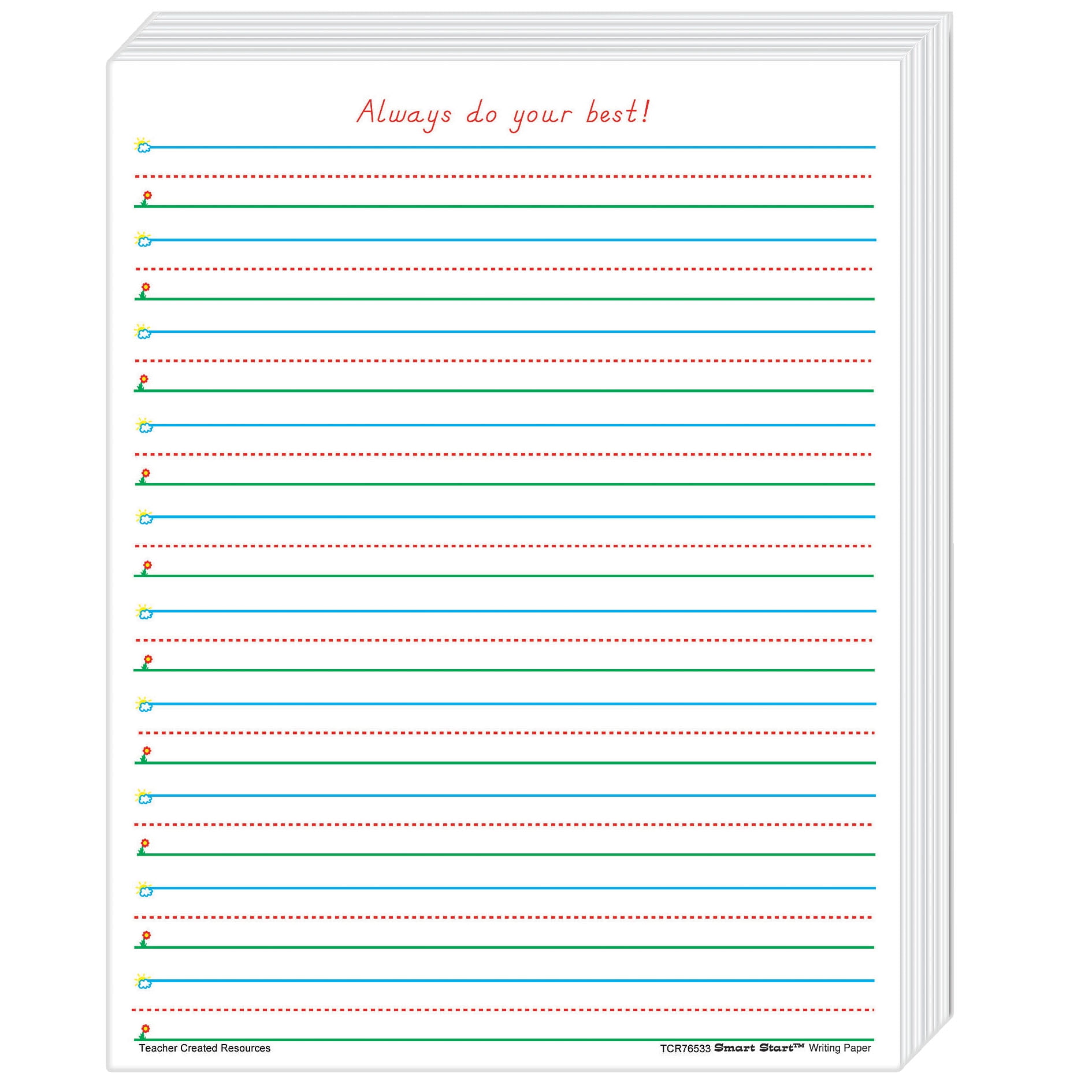 Teacher Created Resources Smart Start 1-2 Writing Paper: 360 Sheets ...