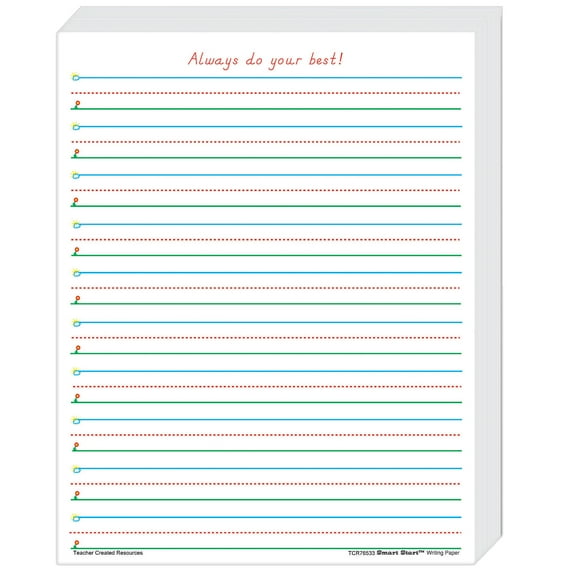 Teacher Created Resources Smart Start 1-2 Story Paper: 360 Sheets ...
