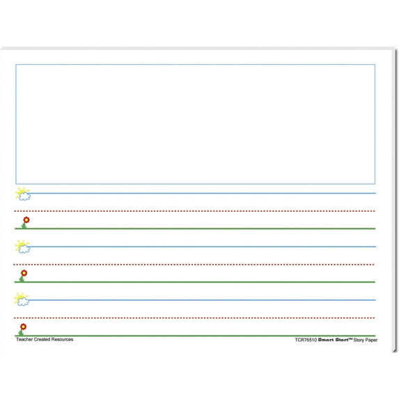 Teacher Created Resources Smart Start K-1 Story Paper: 360 Sheets ...