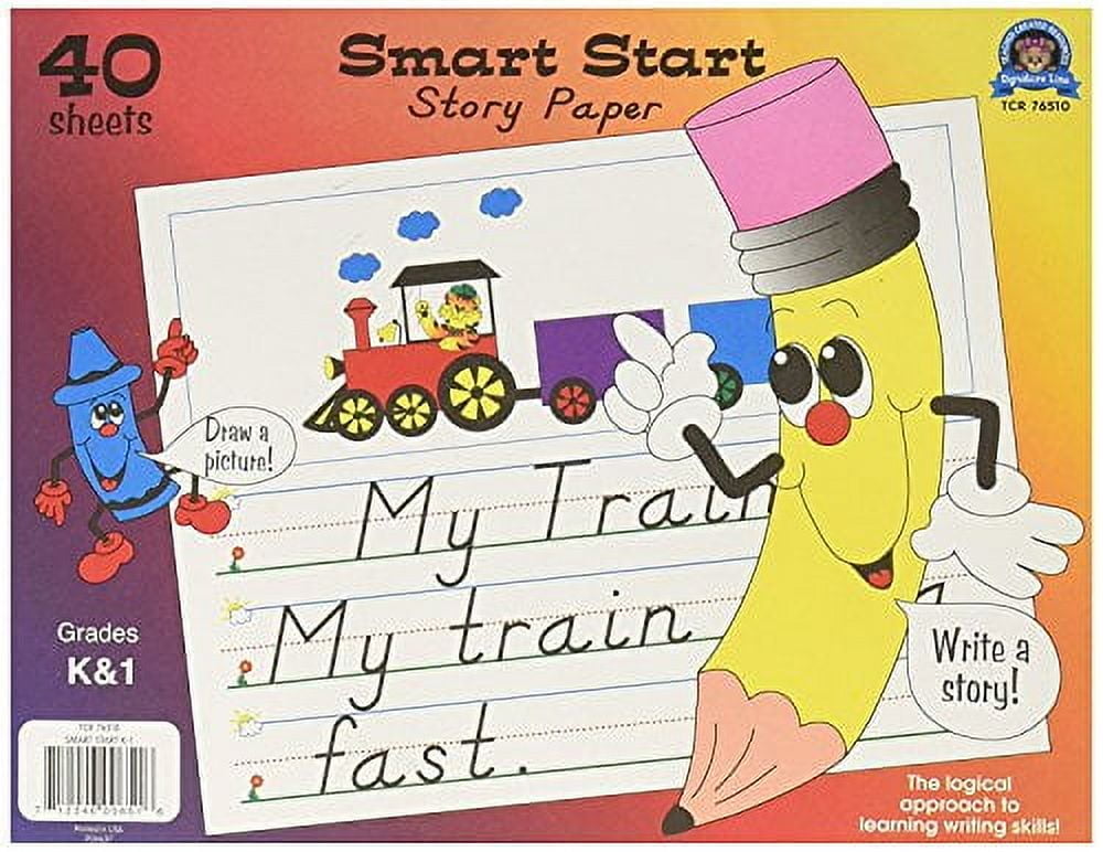 Teacher Created Resources Smart Start K-1 Story Paper: 40 Sheet Tablet ...