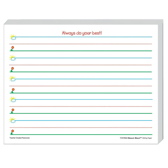 Teacher Created Resources Smart Start K-1 Writing Paper: 360 Sheets ...