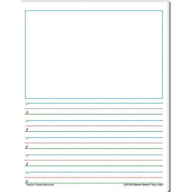 Teacher Created Resources Smart Start Story Paper, Grade 1 to 2, 5/8 ...