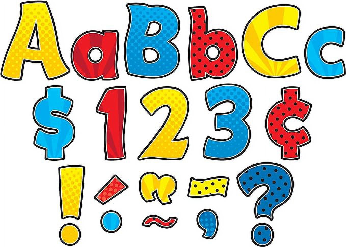 Teacher Created Resources Superhero Funtastic 4" Letters Combo Pack ...