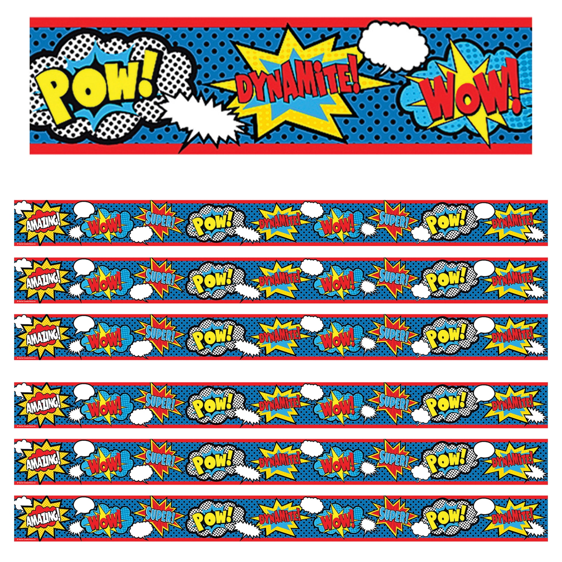Teacher Created Resources Superhero Straight Border Trim, 35 Feet Per ...