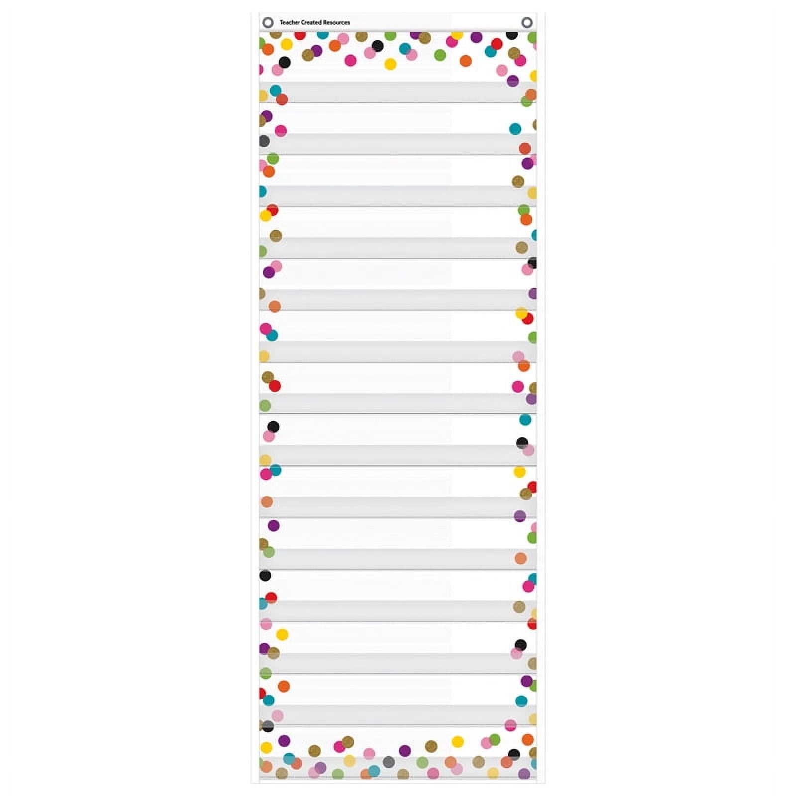 Teacher Created Resources TCR20330 Confetti 14-Pocket Daily Schedule ...