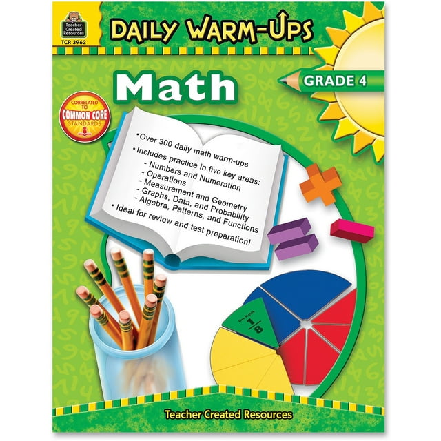 Teacher Created Resources, TCR3962, Gr 4 Math Daily Warm-Ups Book, 1 ...