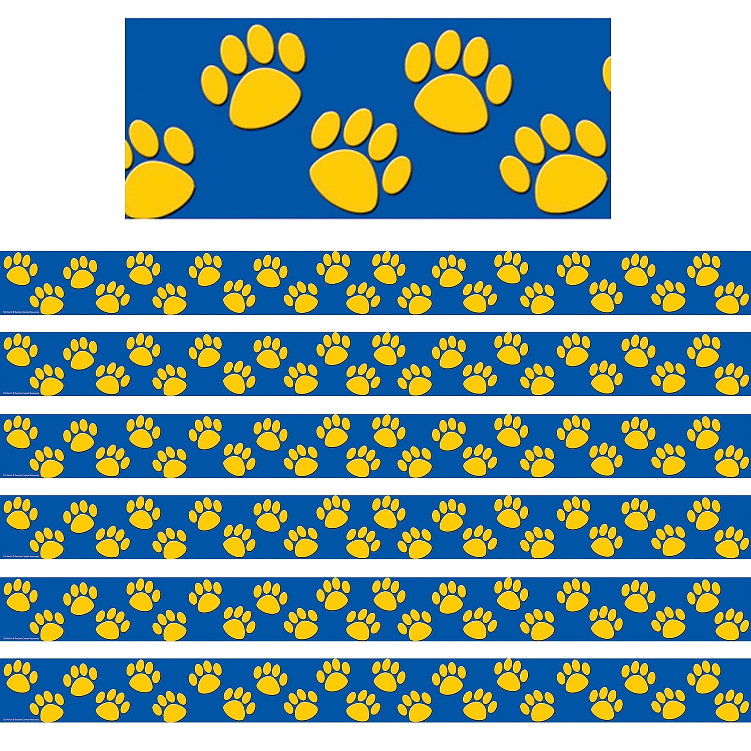 Blue And Yellow Paw Print