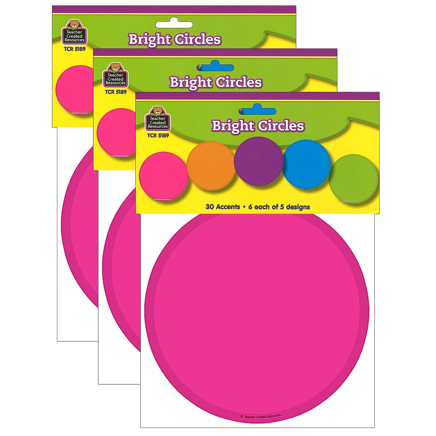 Teacher Created Resources TCR5189-3 Bright Colors Circles, Accents (3 ...