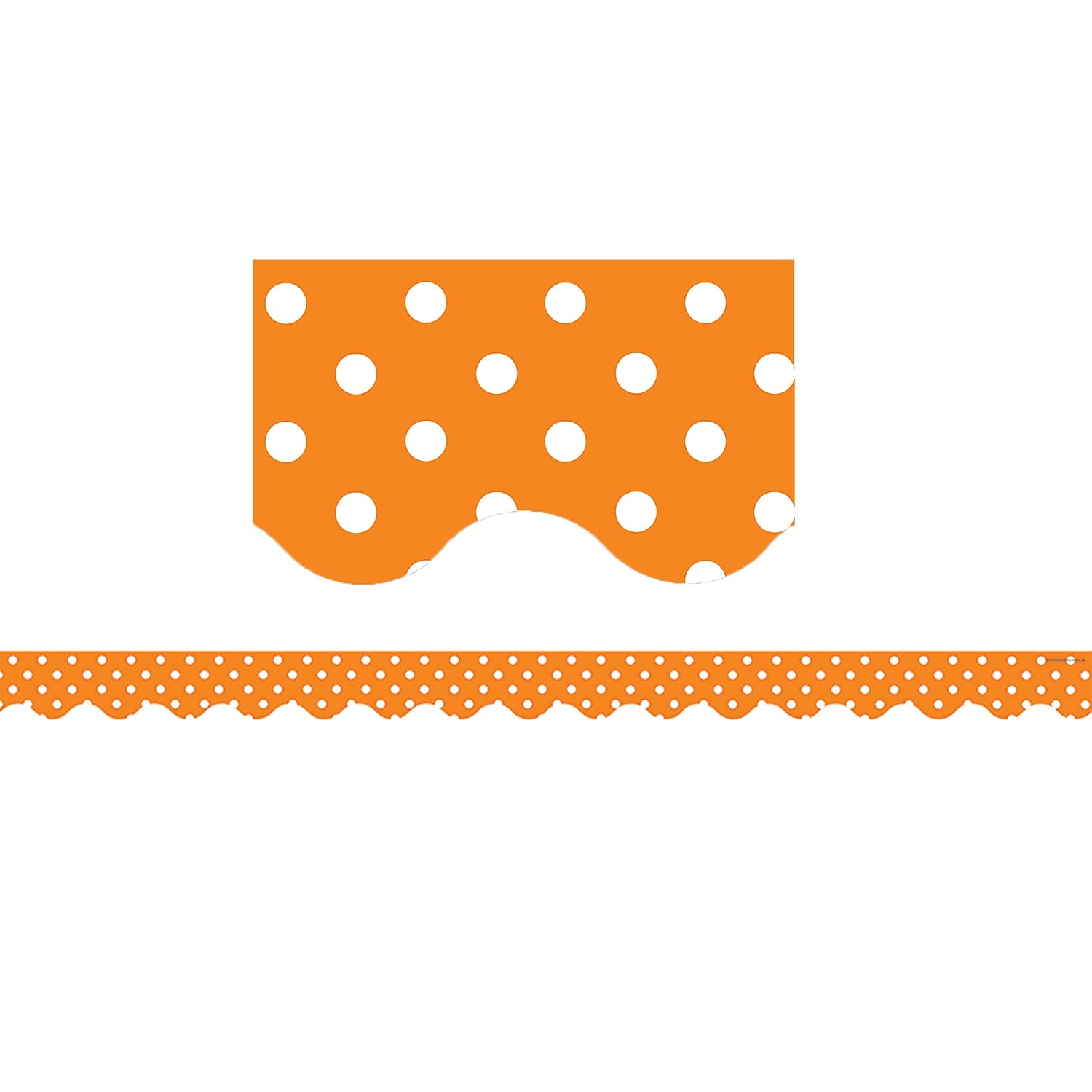 Orange Polka Dot Border