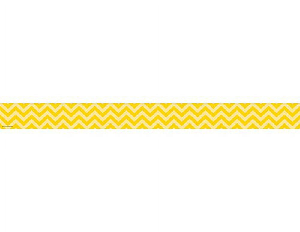 Teacher Created Resources TCR5521 Yellow Chevron Straight Border Trim ...