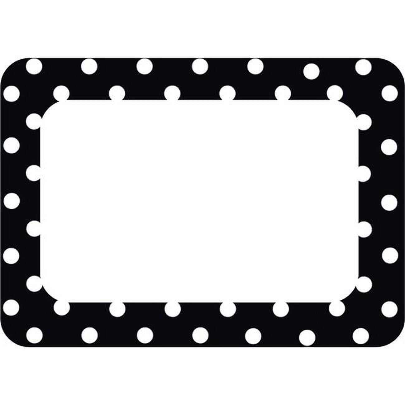 Teacher Created Resources TCR5538-6 Black Polka Dots Name Tags & Labels ...