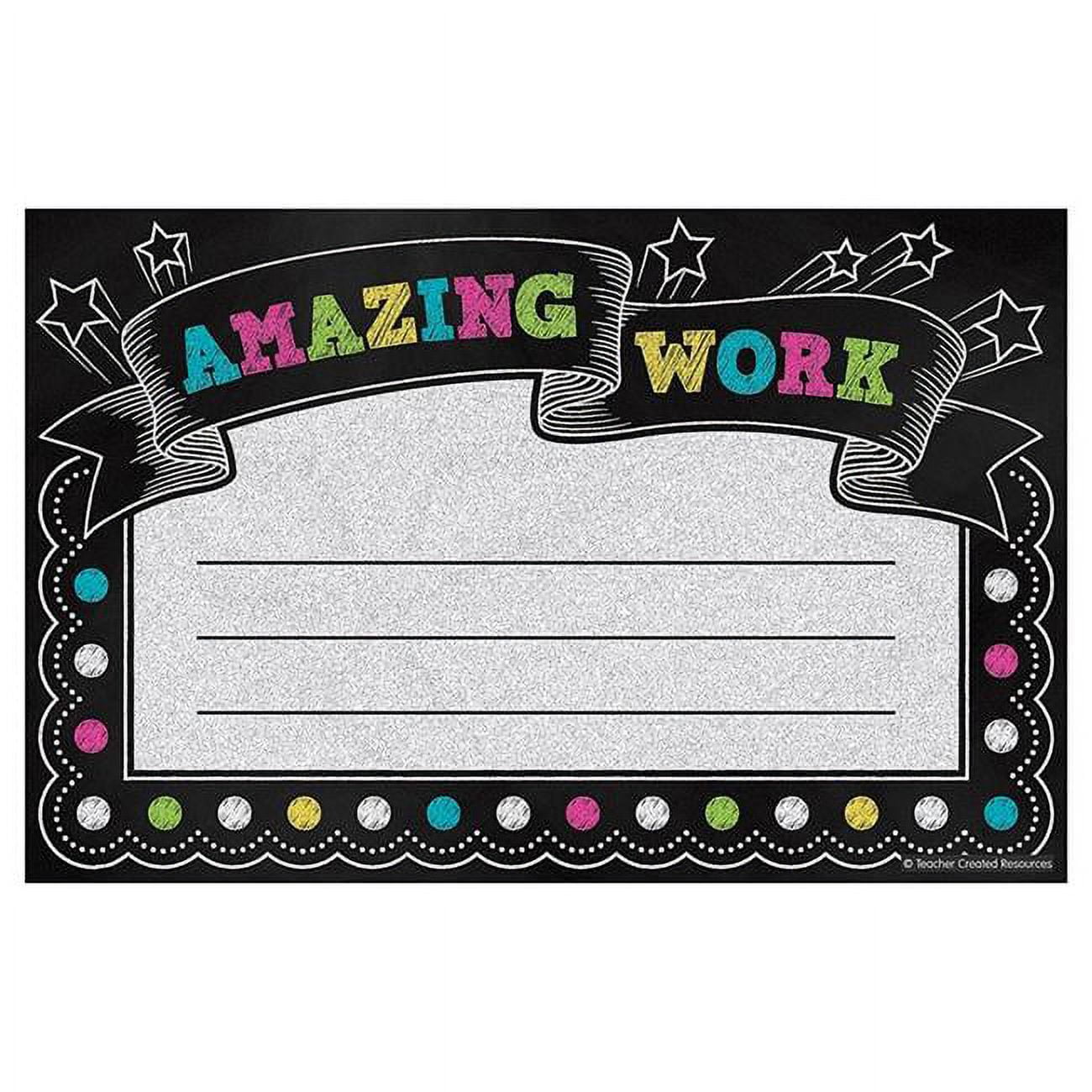 Teacher Created Resources TCR5836 Chalkboard Brights Amazing Work Award ...