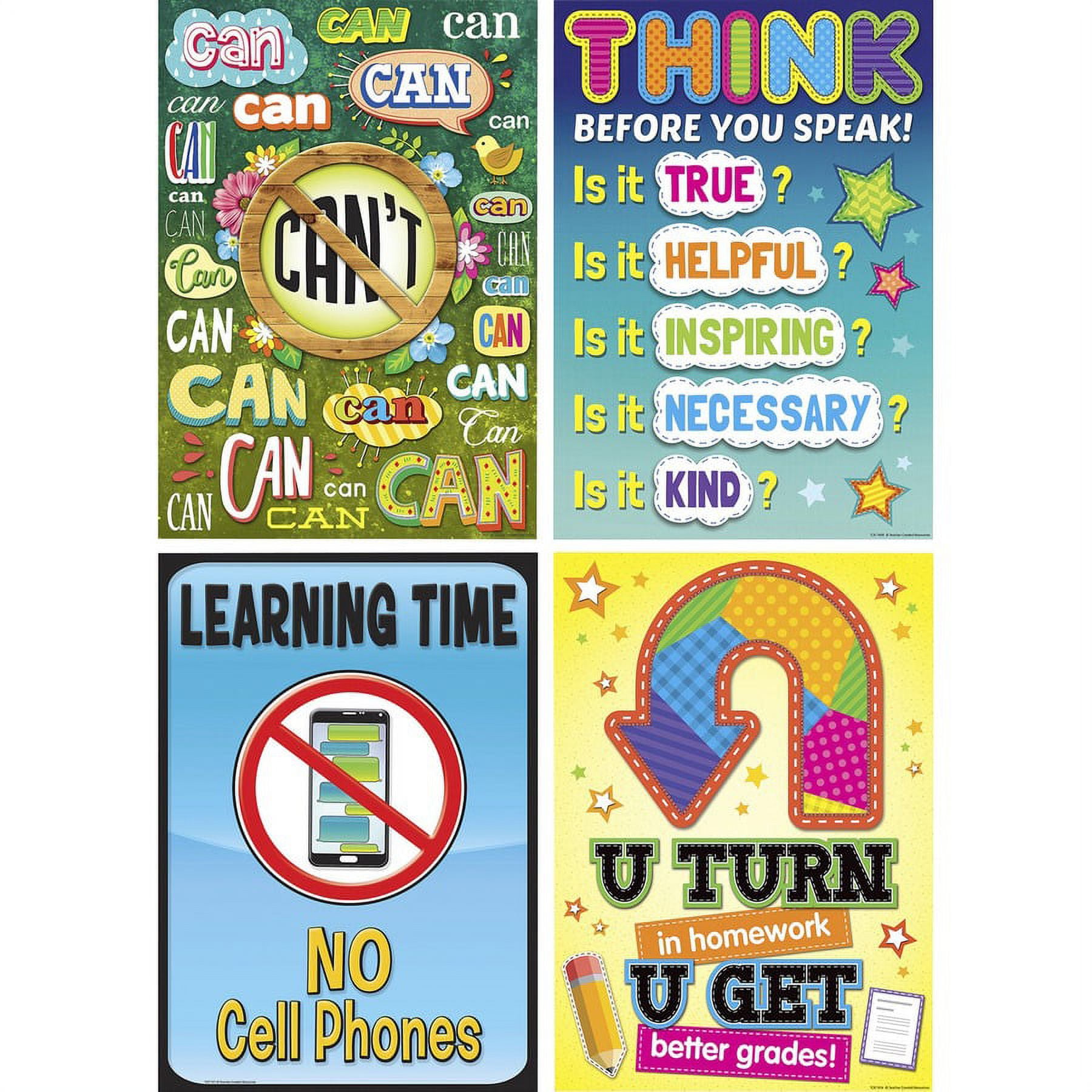 Teacher Created Resources, TCR6661, Class Inspirational Posters, 4 ...