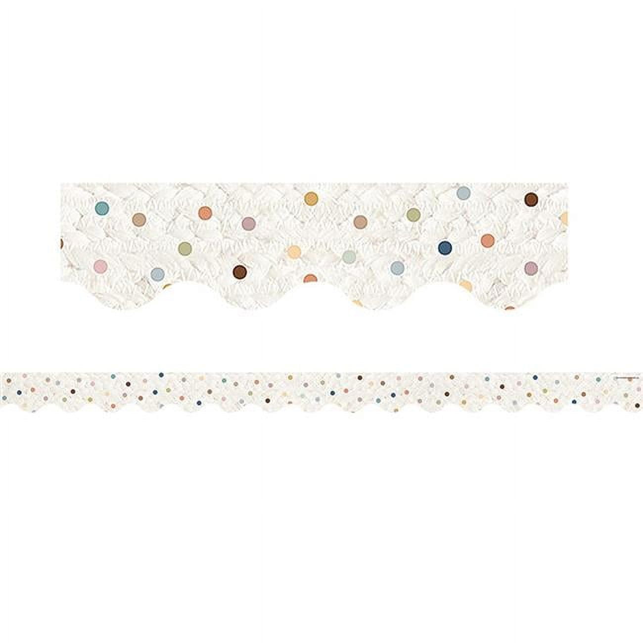 Teacher Created Resources TCR7158 Welcome Dots Scalloped Border Trim ...
