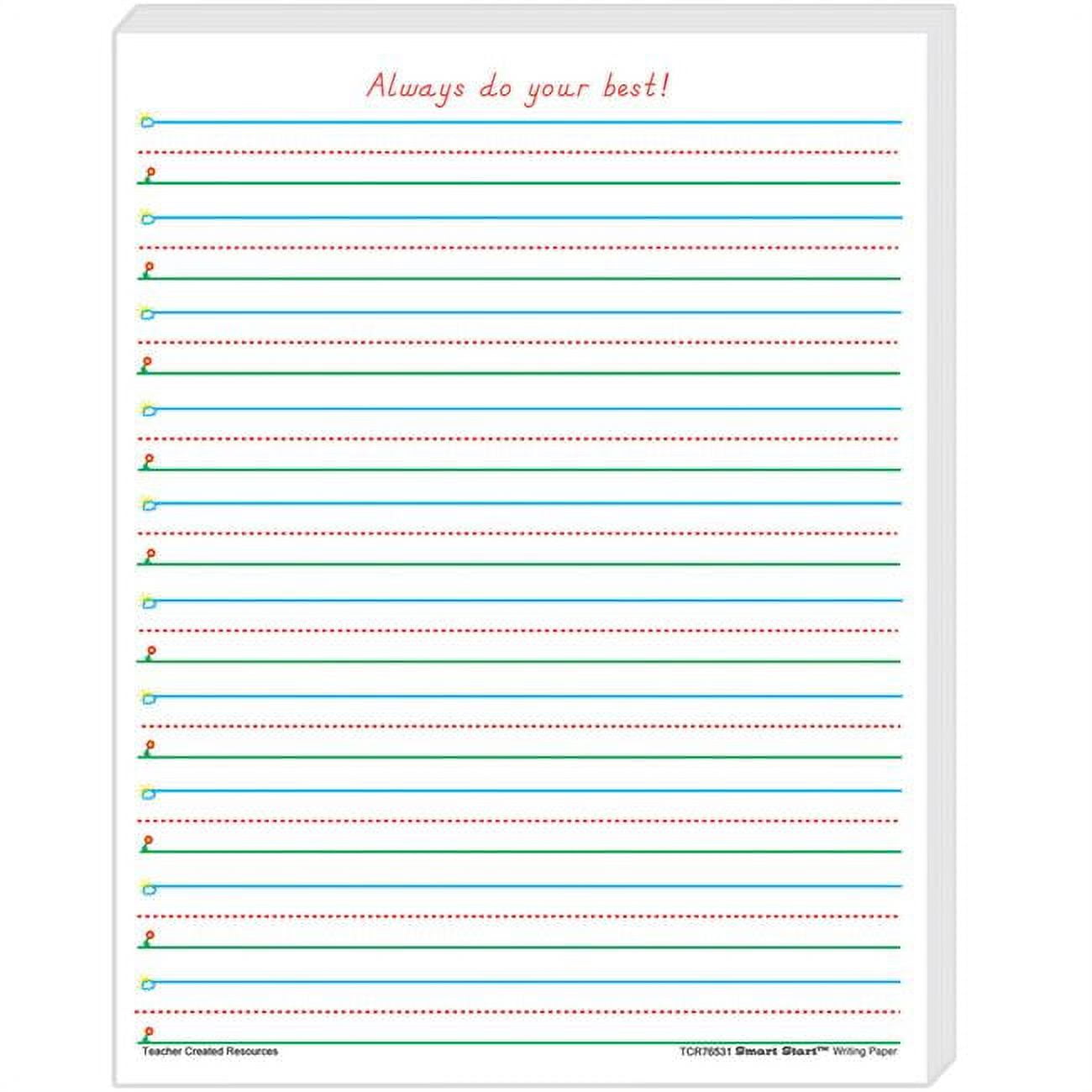 Teacher Created Resources Smart Start 1-2 Writing Paper: 100 Sheets ...