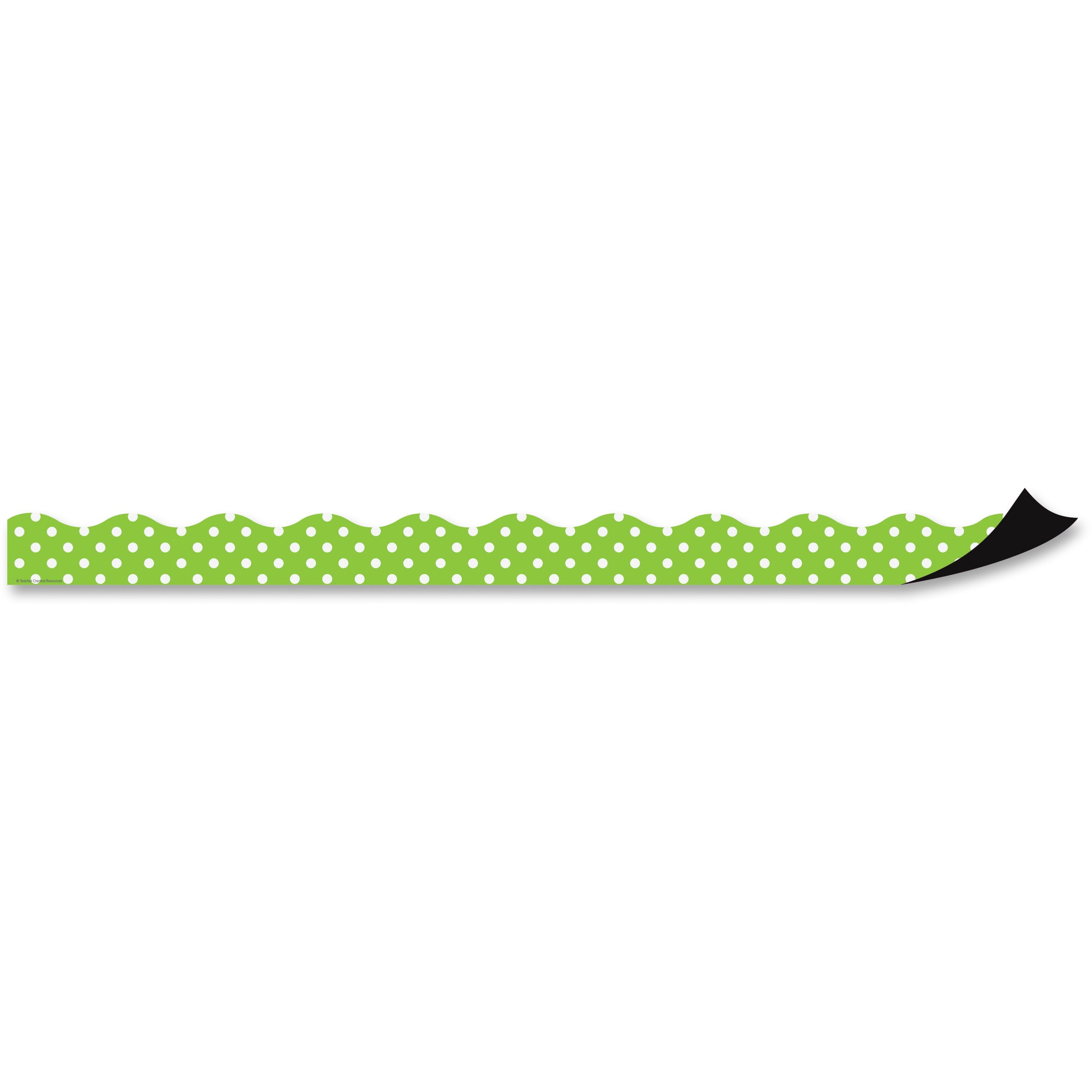 Lime Green Polka Dot Border