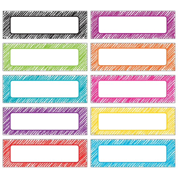 Teacher Created Resources Scribble Labels Magnetic Accents Assorted ...