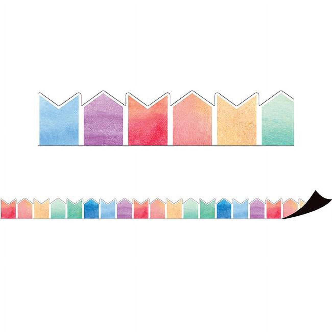 Teacher Created Resources TCR77558 Watercolor Pennants Magnetic Borders ...