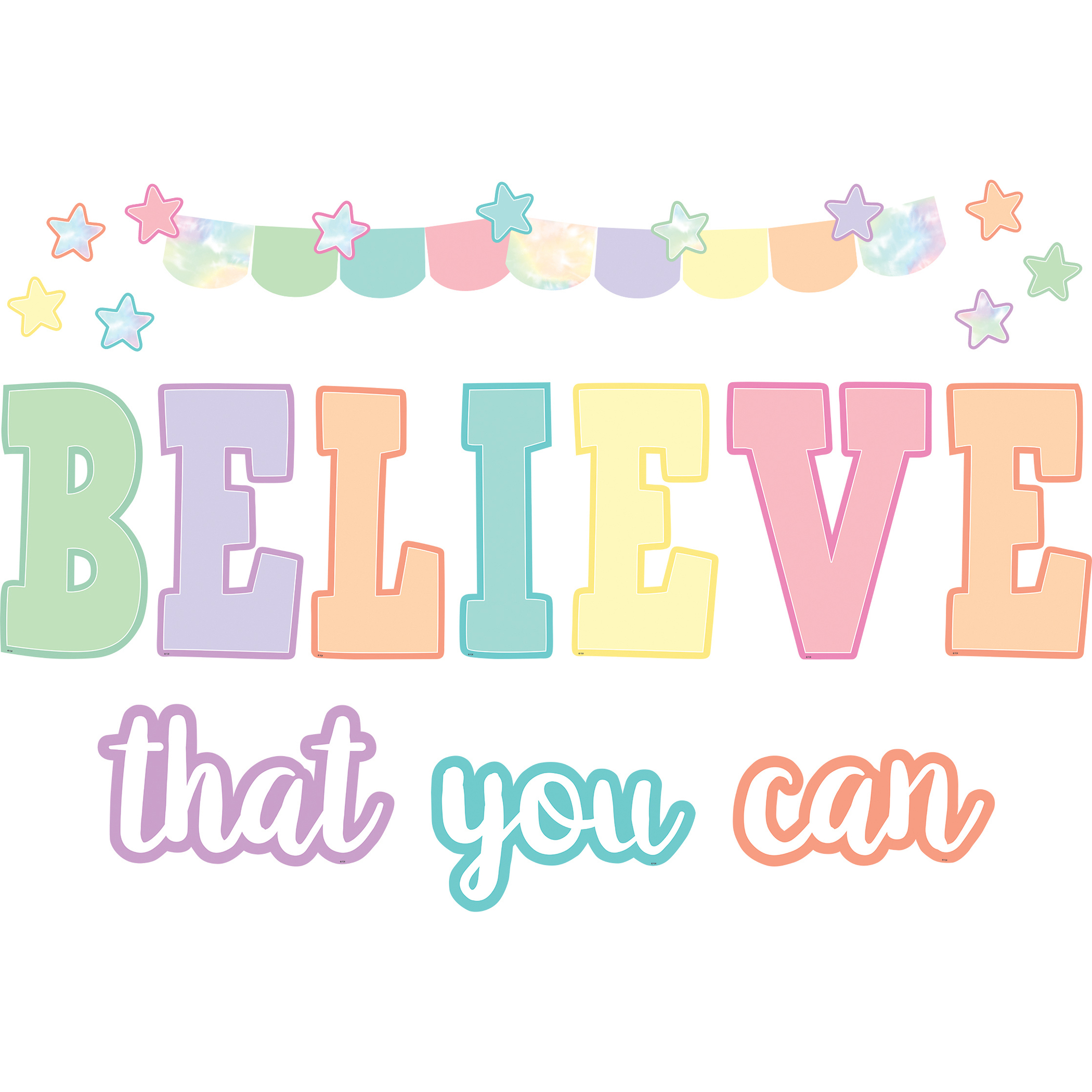 Teacher Created Resources Pastel Pop Believe That You Can Bulletin ...