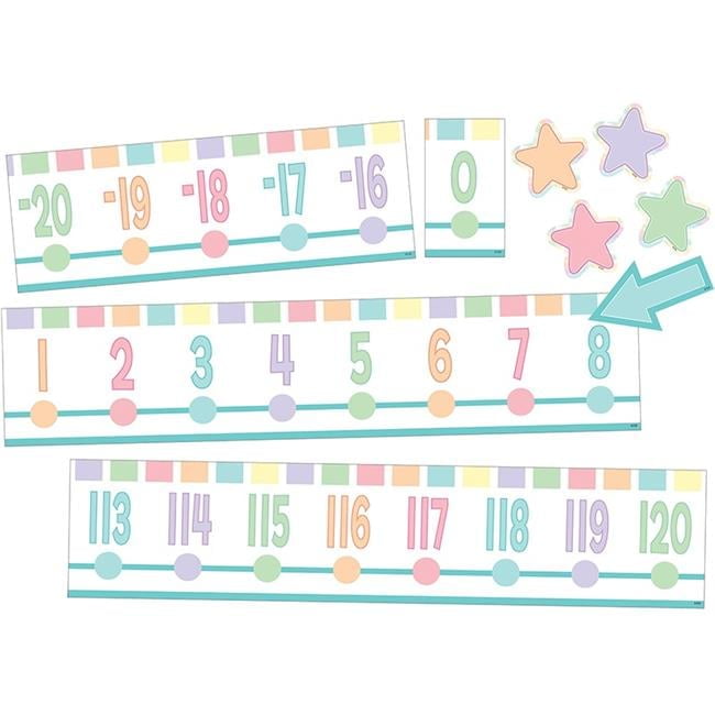 Pastel Pop Number Line (-20 to +120) Bulletin Board [TCR8446] - Walmart.com