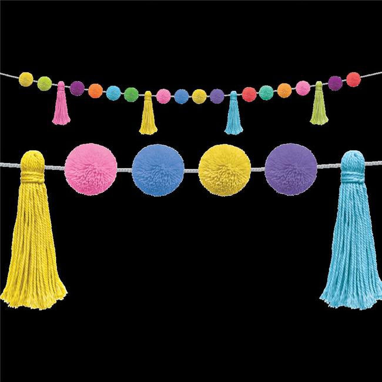 Teacher Created Resources TCR8901 Colorful Pom-Poms & Tassels Garland ...