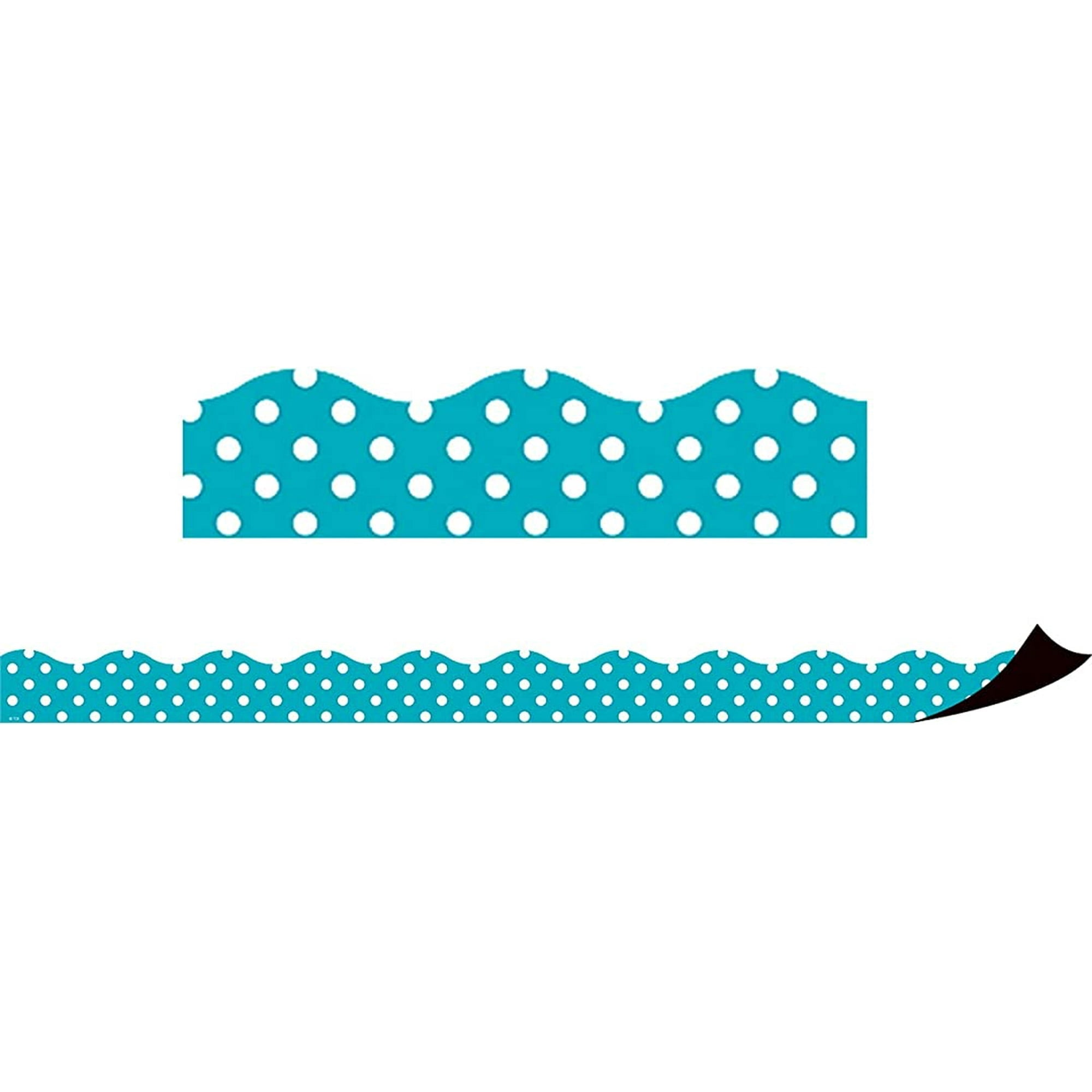 Teacher Created Resources Teal Polka Dots Magnetic Border (77257 ...