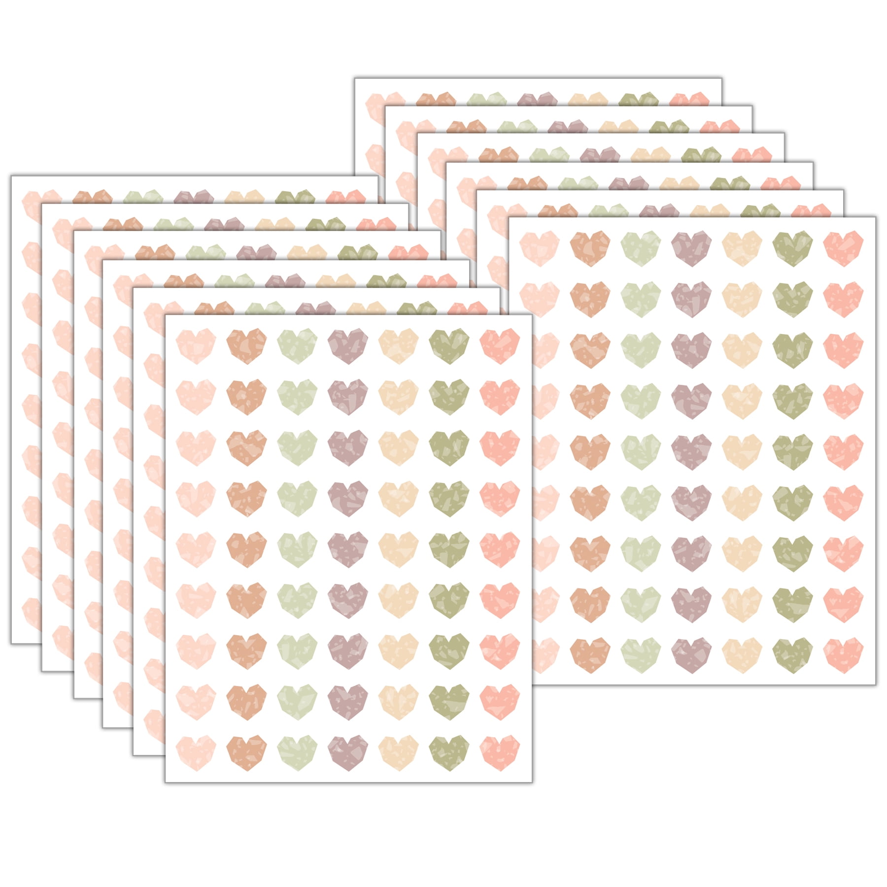 Teacher Created Resources Terrazzo Tones Hearts Mini Stickers, 378 Per ...