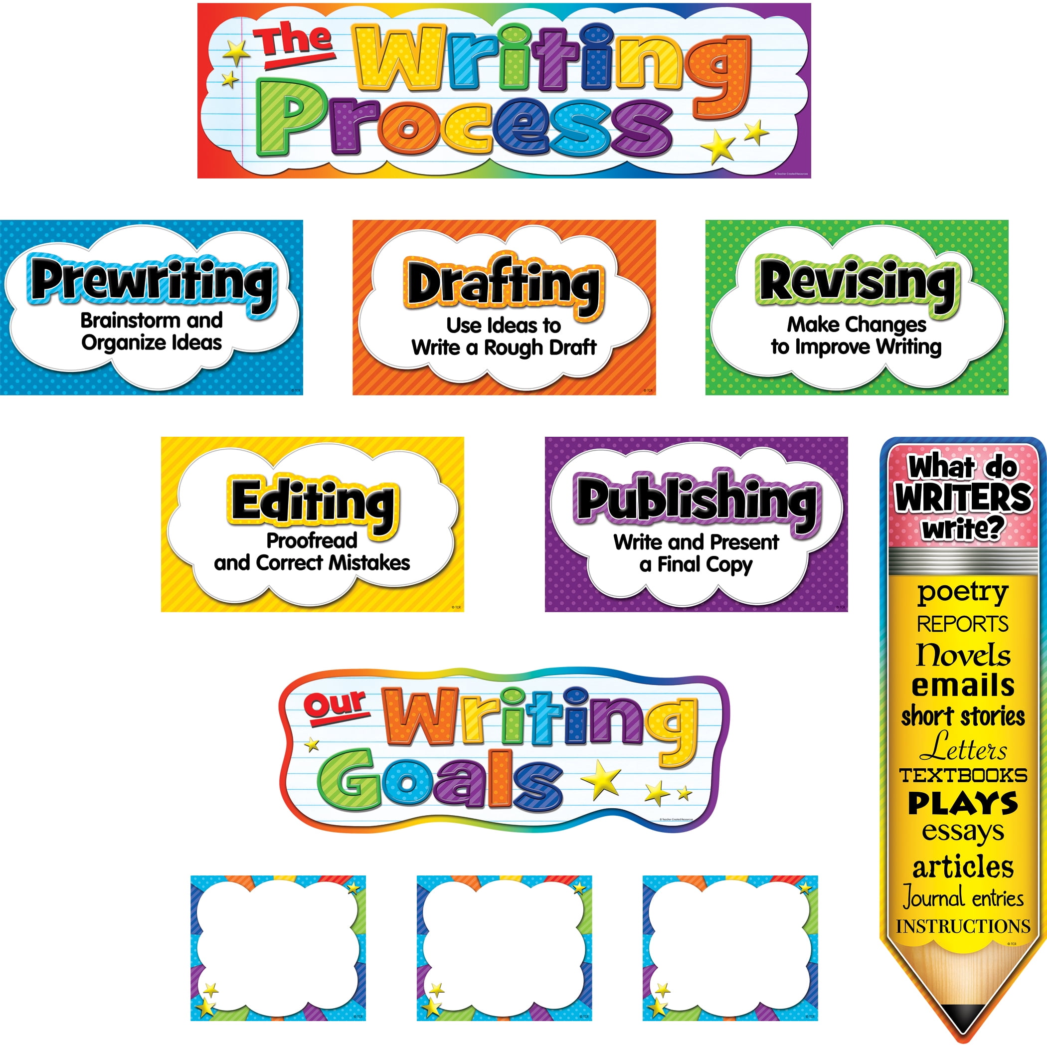 Teacher Created Resources The Writing Process Mini Bulletin Board Set ...