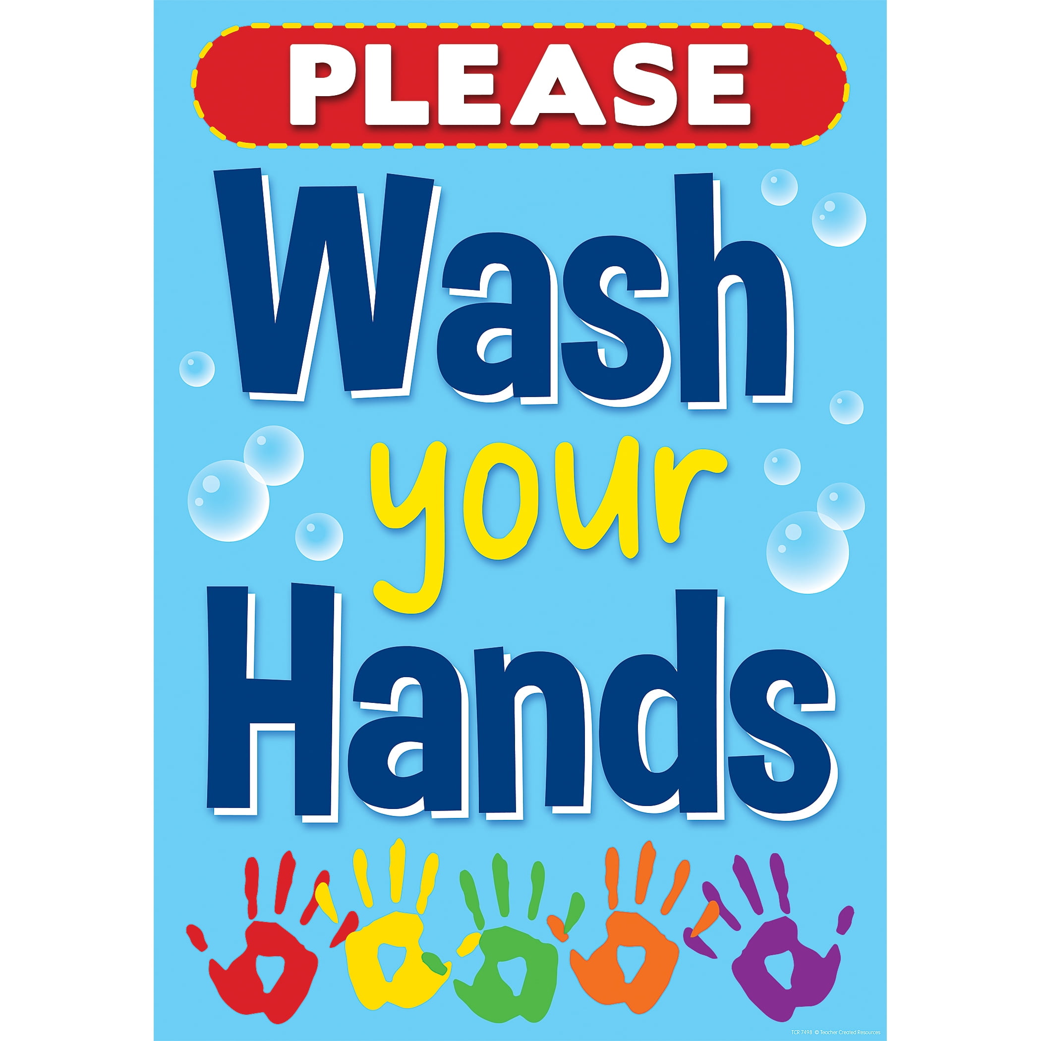 Teacher Created Resources Wash Your Hands Positive Poster - Walmart.com