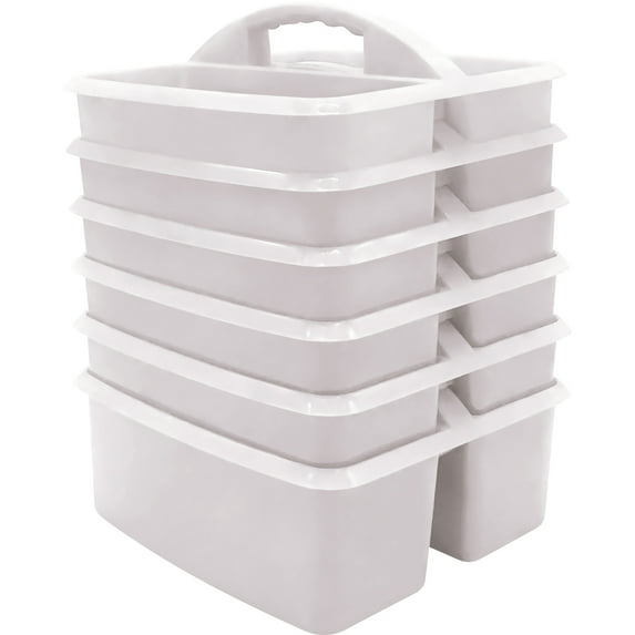 Teacher Created Resources White Plastic Storage Caddy, Pack of 6 ...