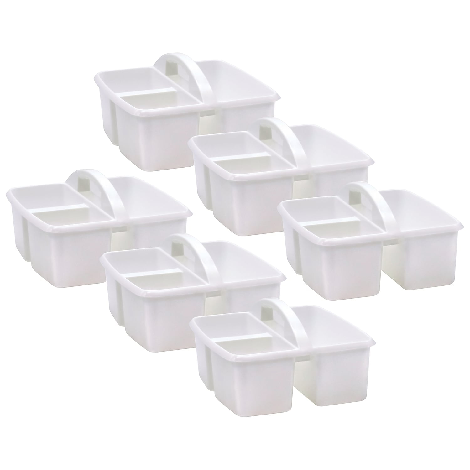 Teacher Created Resources White Plastic Storage Caddy, Pack of 6 ...