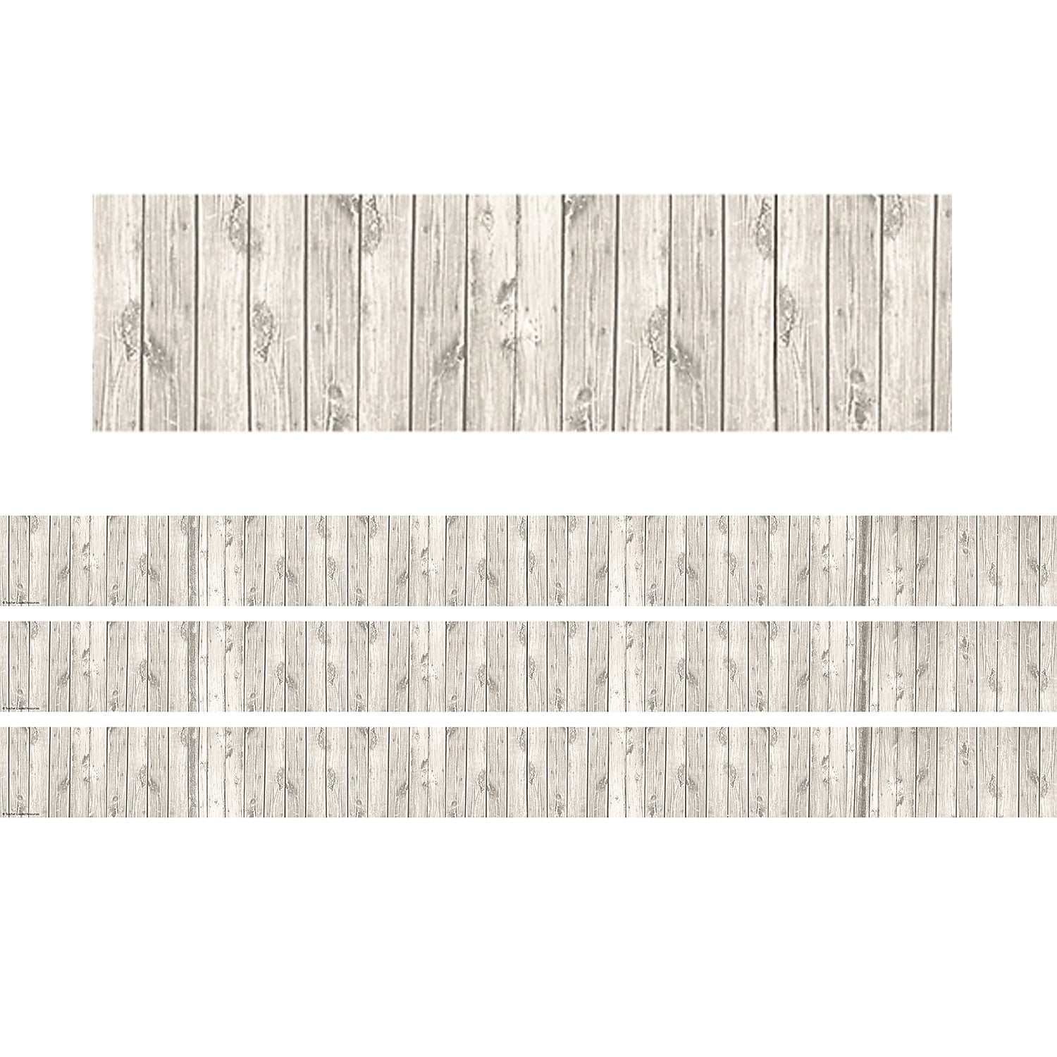 Teacher Created Resources White Wood Design Straight Rolled Border Trim ...