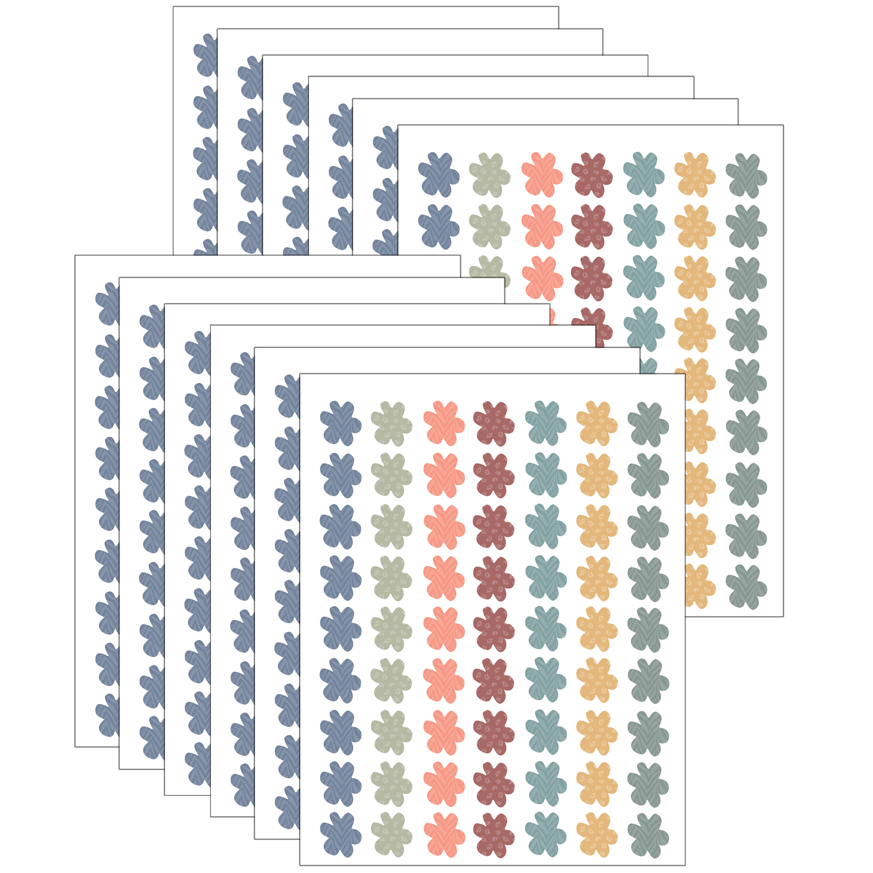 Teacher Created Resources Wonderfully Wild Flowers Mini Stickers, 378 ...