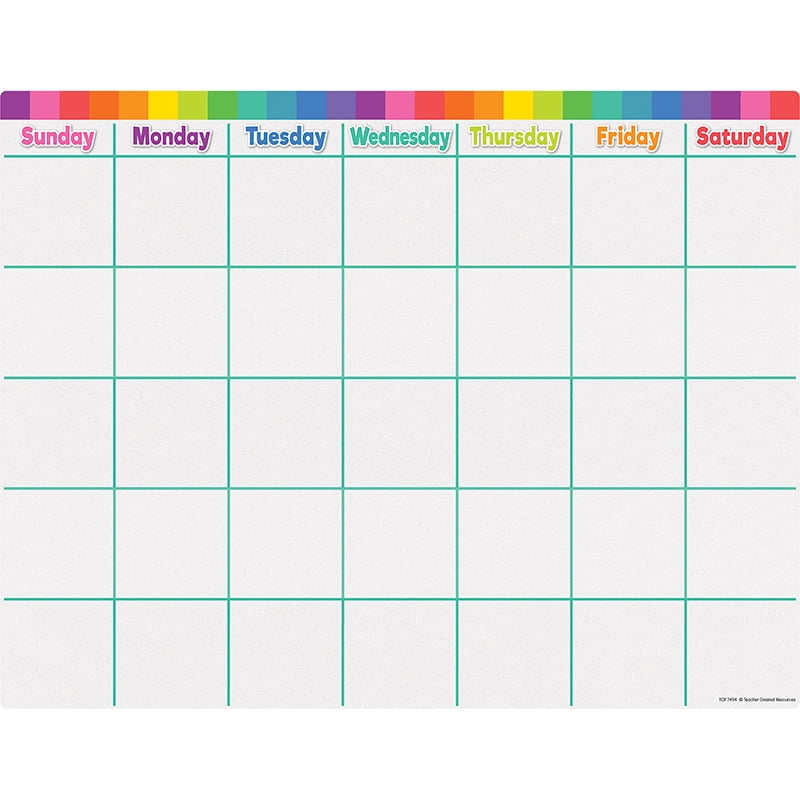 Teacher Created Resources Write-On/Wipe-Off Chart Wall Chart 17” x 22 ...