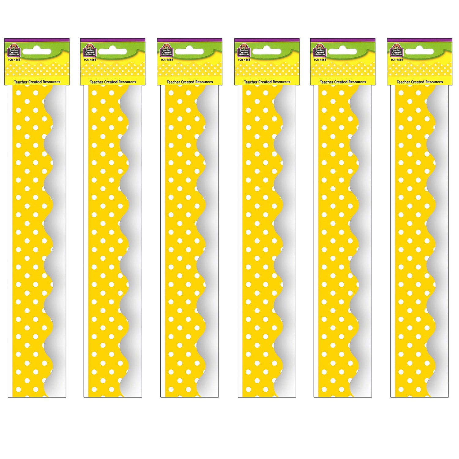 Yellow Polka Dot Border