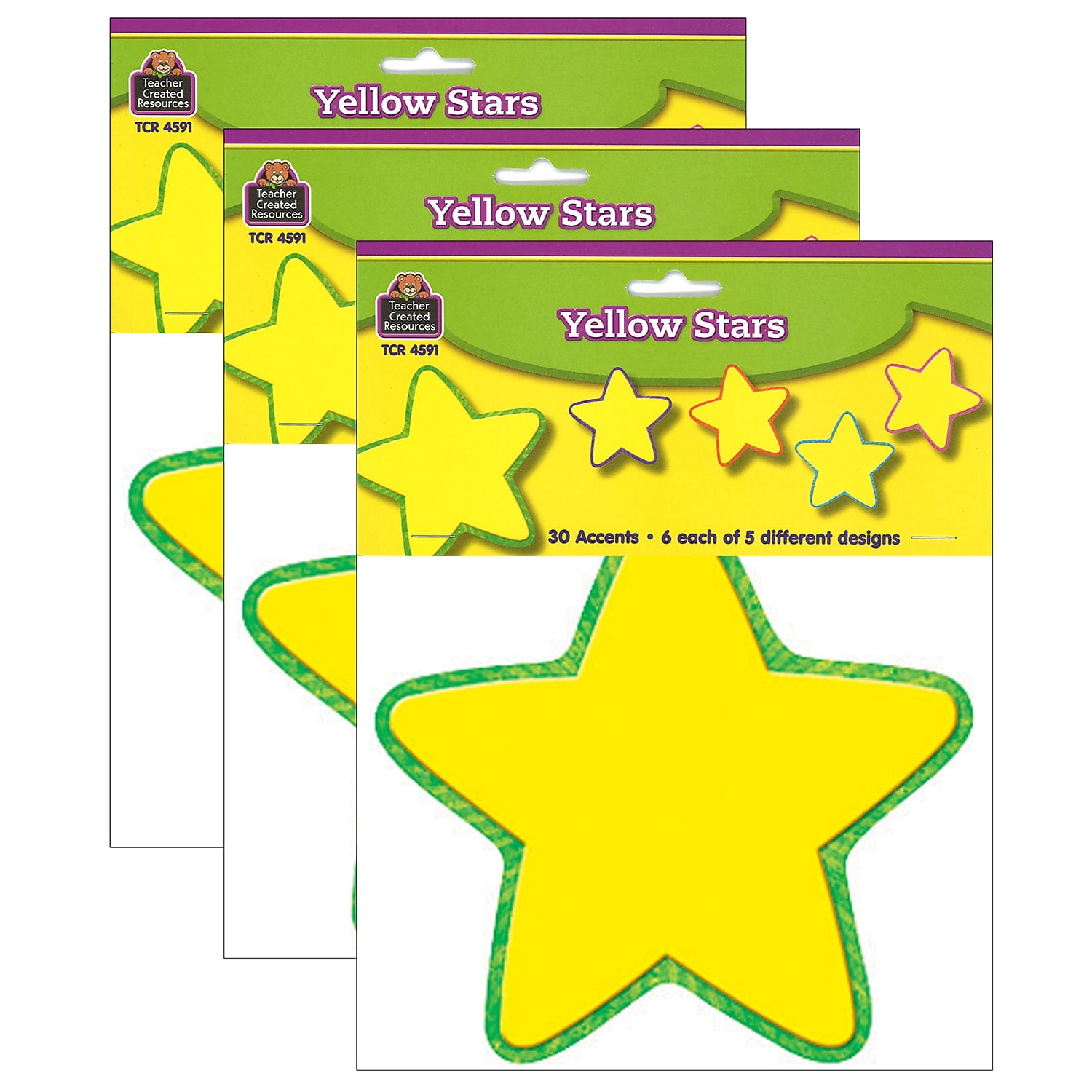 Teacher Created Resources Yellow Stars Accents, 90 Pieces - Walmart.com