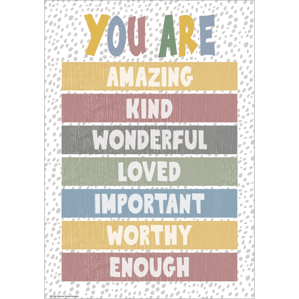Teacher Created Resources You Are Enough Positive Poster (TCR 7862) - Walmart.com