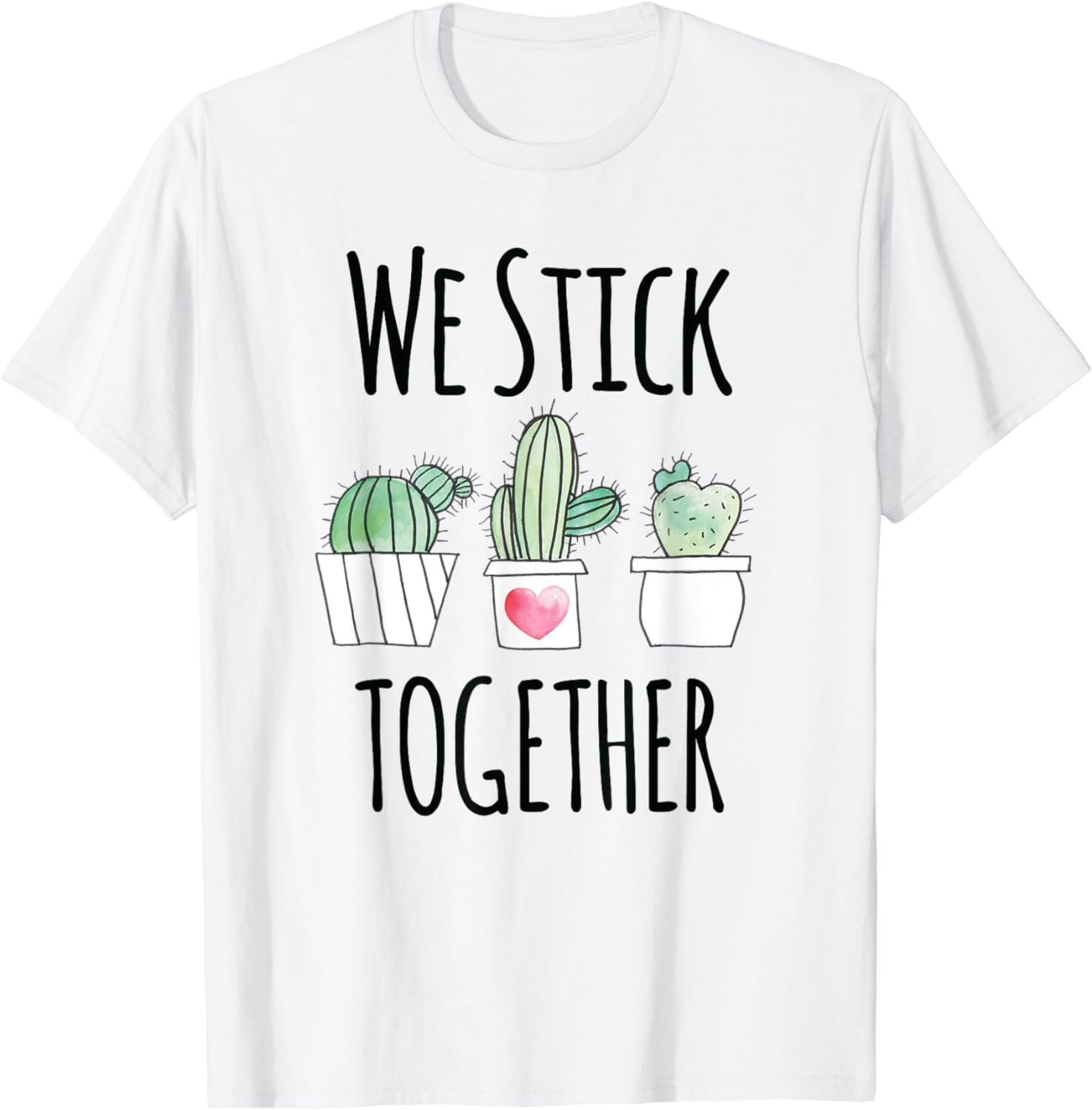 Teacher Cute Cactus Team Student We Stick Together T-Shirt - Walmart.com