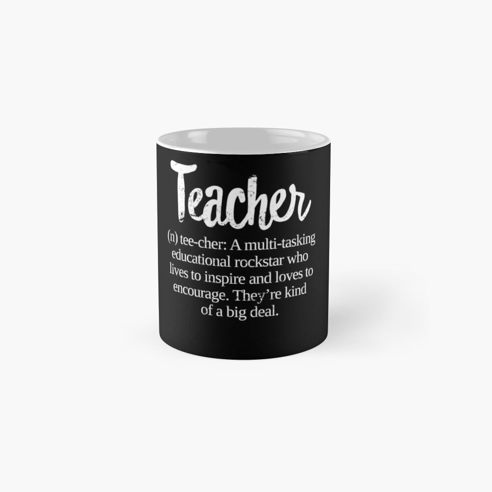 Teacher Definition: Educational Rockstar Big Deal Classic Mug - Walmart.com