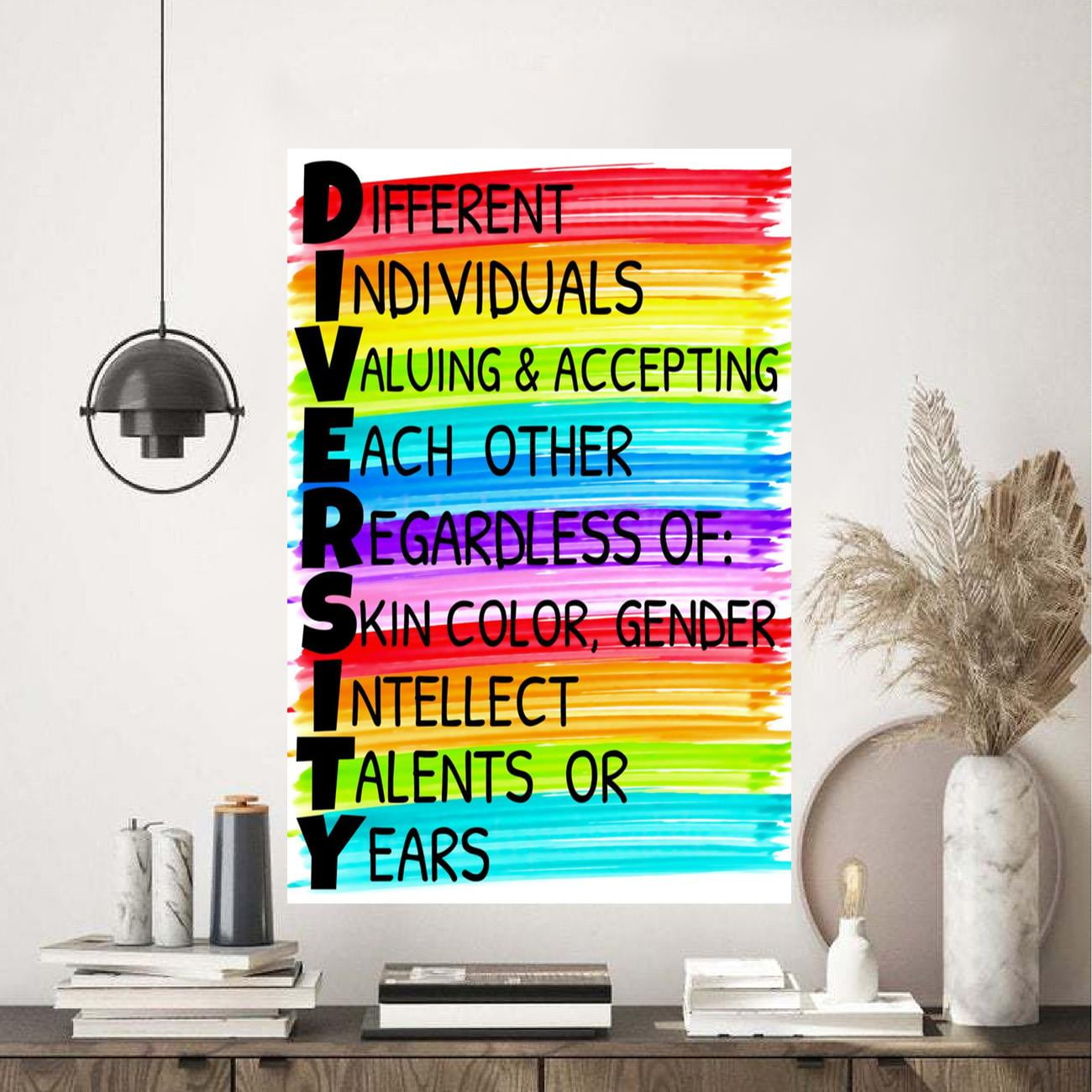 Teacher Diversity Knowledge Color Print Poster Teacher Poster Gift for ...
